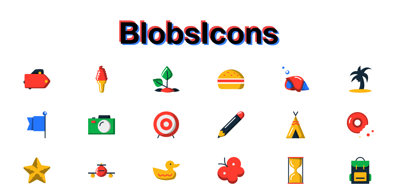 BlobsIcons - Free colorful icons